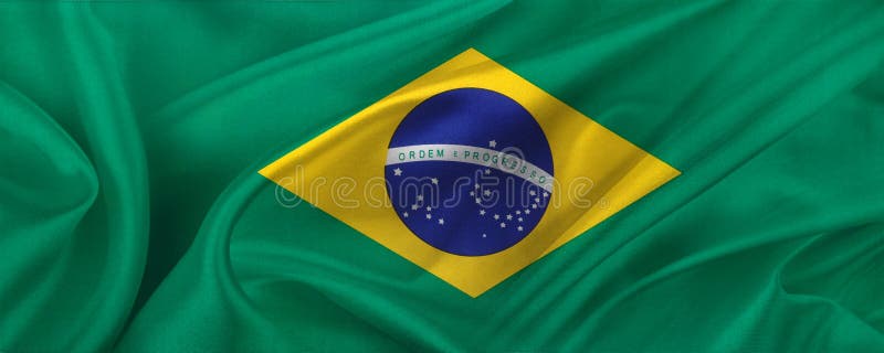 Silky Brazilian flag stock image. Image of wave, official - 259925221