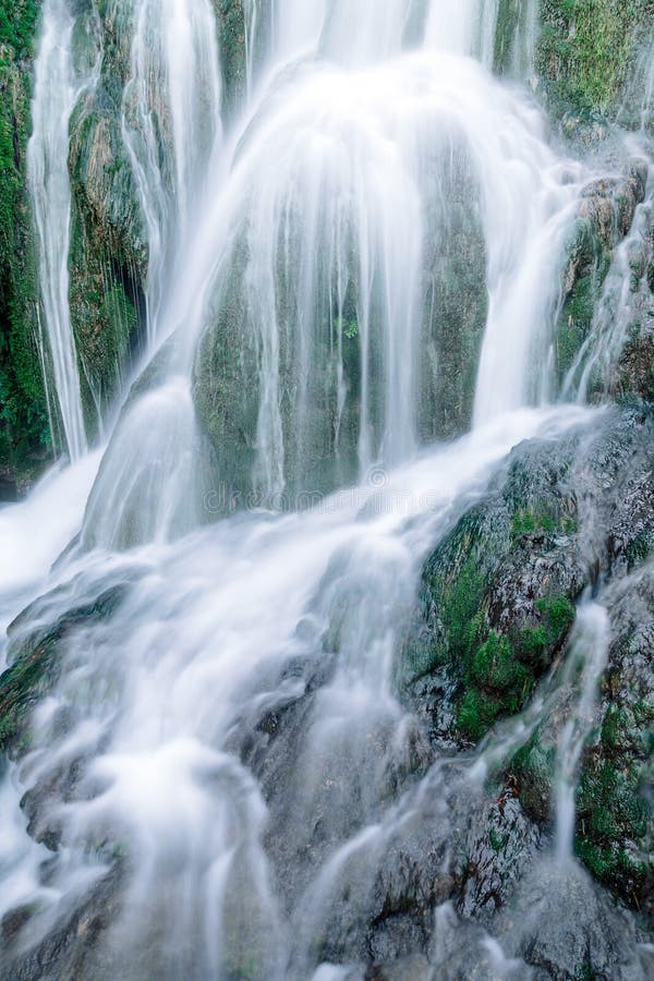 Silky Effect Waterfalls Inside the Village of Torbera, Burgos, Castile ...
