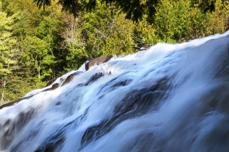 Silky Lower Bond Falls Side View Stock Image - Image of beautiful ...