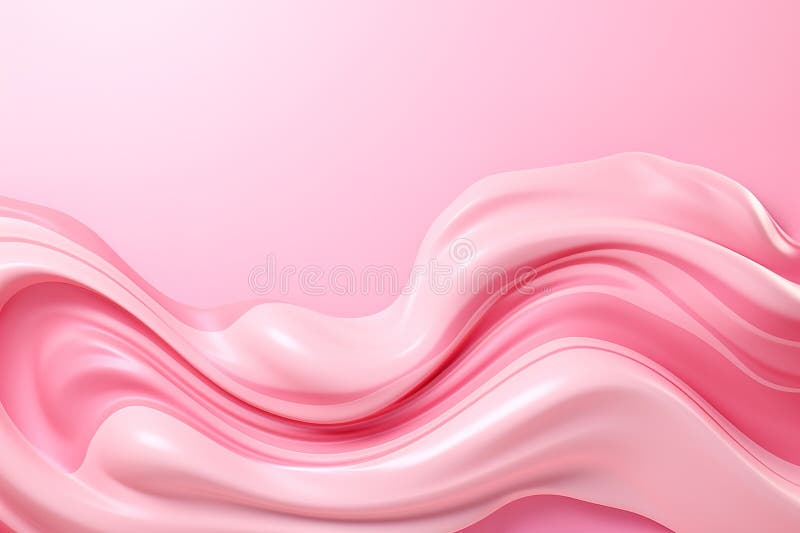 Silky Pink Waves Create a Luxurious, Flowing Frame with Ample Copy ...