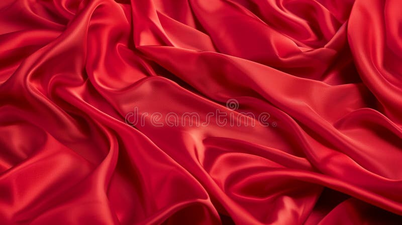 Silky Red Fabric Texture Background Stock Illustration - Illustration ...