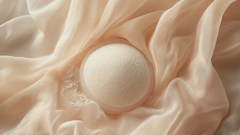 Silky Setting Powder Puff with Fine Detail . Stock Image - Image of ...