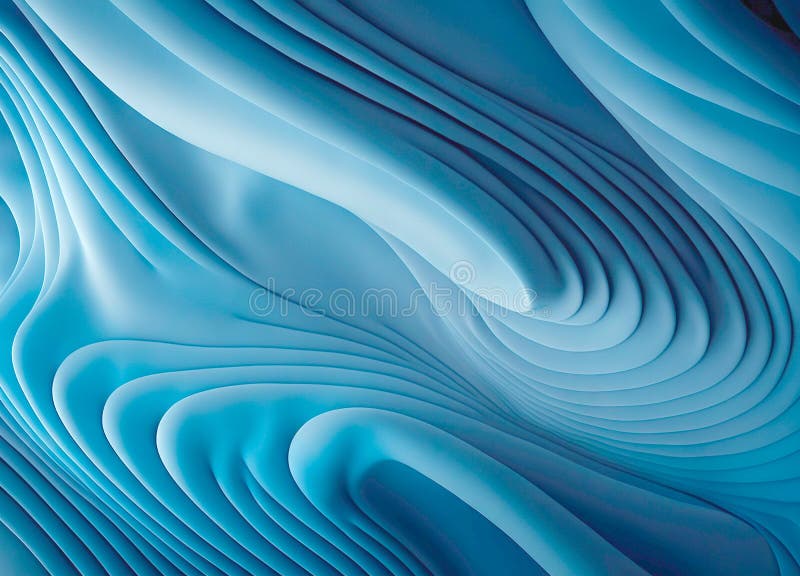 Light Blue Colored Silky Smooth Abstract Waves Folded Stock ...