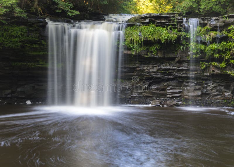 Silky Smooth Waterfall stock image. Image of soothing - 123336351