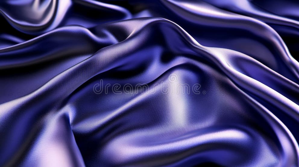 Silky Smooth Fabric in Deep Violet and Rich Silver, Folding and ...