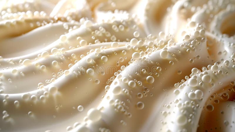 Creamy Waves of Froth with Delicate Bubbles Captured in Brilliant ...