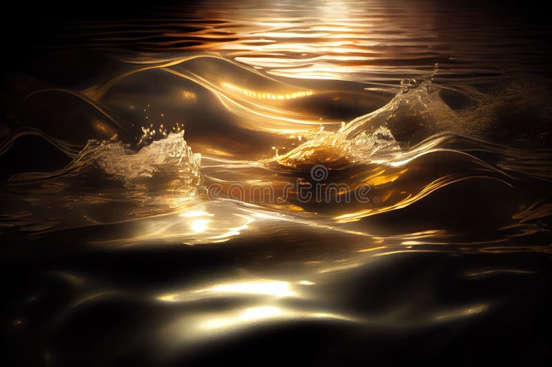Silky Water, with Ripples of Light Dancing on the Surface Stock ...