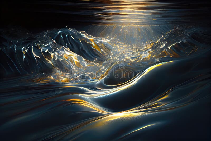 Silky Water, with Ripples of Light Dancing on the Surface Stock ...
