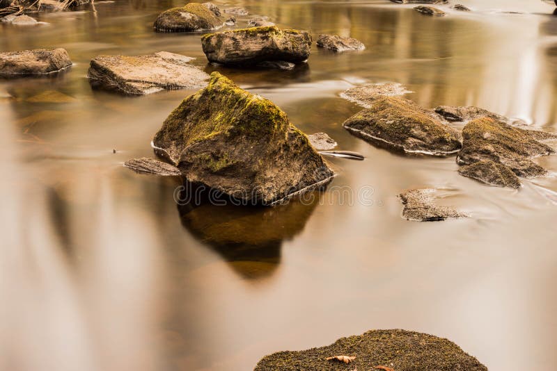 Silky water and stone stock photo. Image of meditation - 54028032