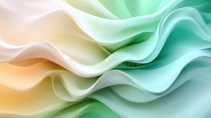 Silky Wave Abstract Design Background in 3D Render Stock Image - Image ...