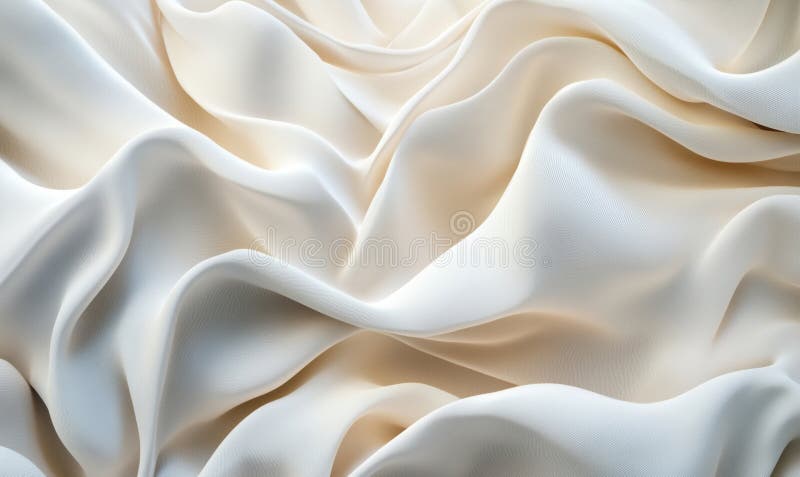 Silky White Fabric Texture, Smooth Waves and Folds, Elegant Drapery ...