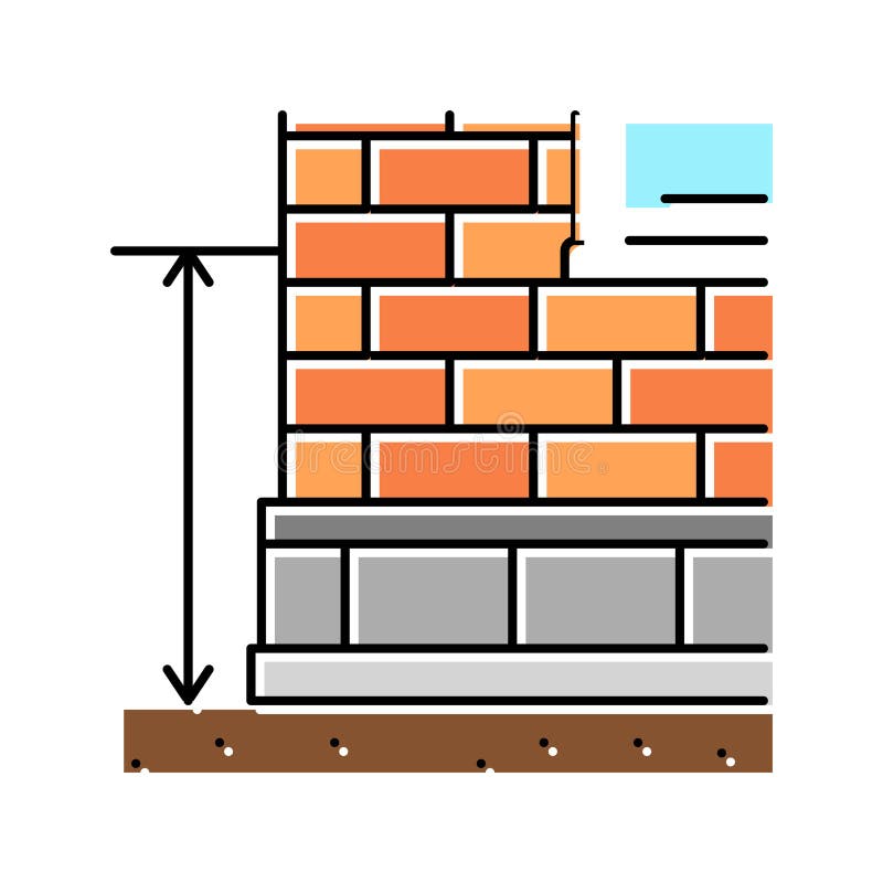 Sill Level Building Structure Color Icon Vector Illustration Stock ...