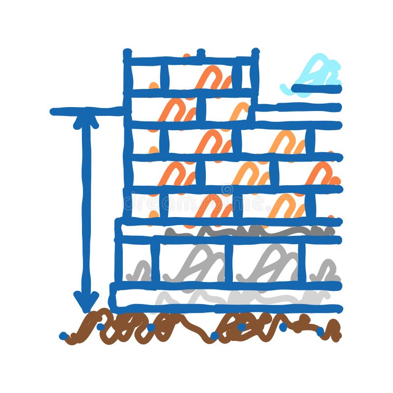 Sill Level Building Structure Icon Doodle Illustration Stock Vector ...