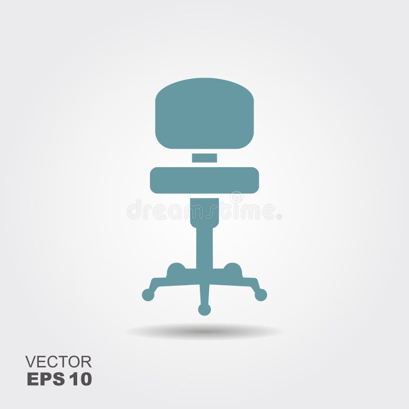 Silla Icono Plano Del Vector Ilustración del Vector - Ilustración de ...