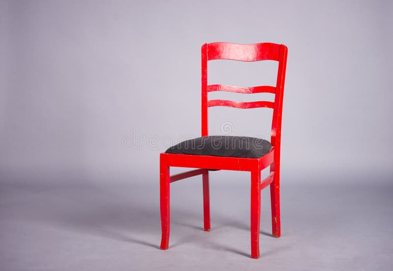 Silla roja foto de archivo. Imagen de adirondack, blanco - 55528082