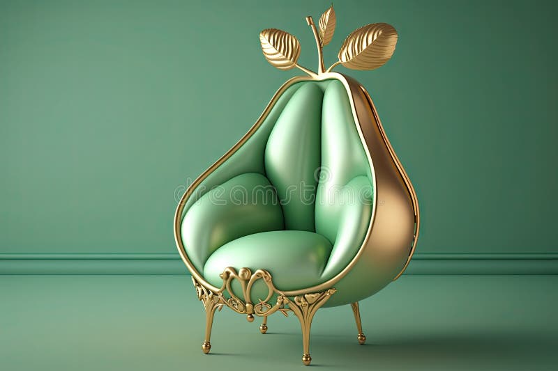 Silla Suave En Forma De Pera Stock de ilustración - Ilustración de ...