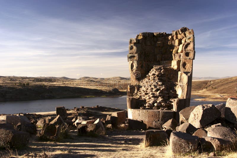 Sillustani chullpas stock image. Image of chullpa, mummy - 2892665
