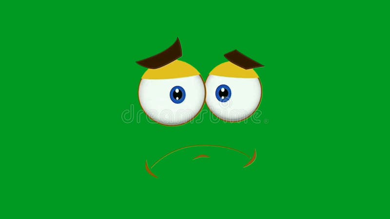 Silly Cartoon Face Green Screen Effects 4k Stock Video - Video of ...