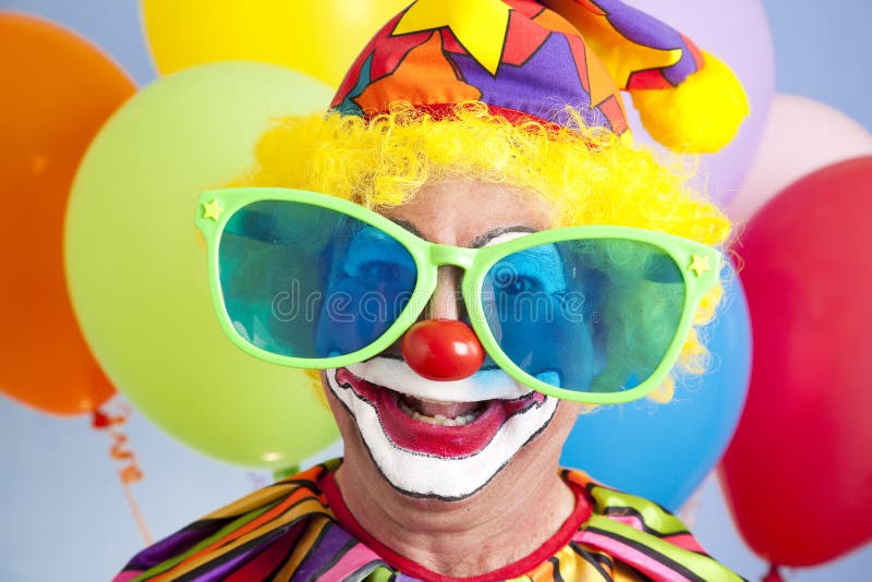 Circus Clown Waves Hello stock image. Image of smile - 14389045