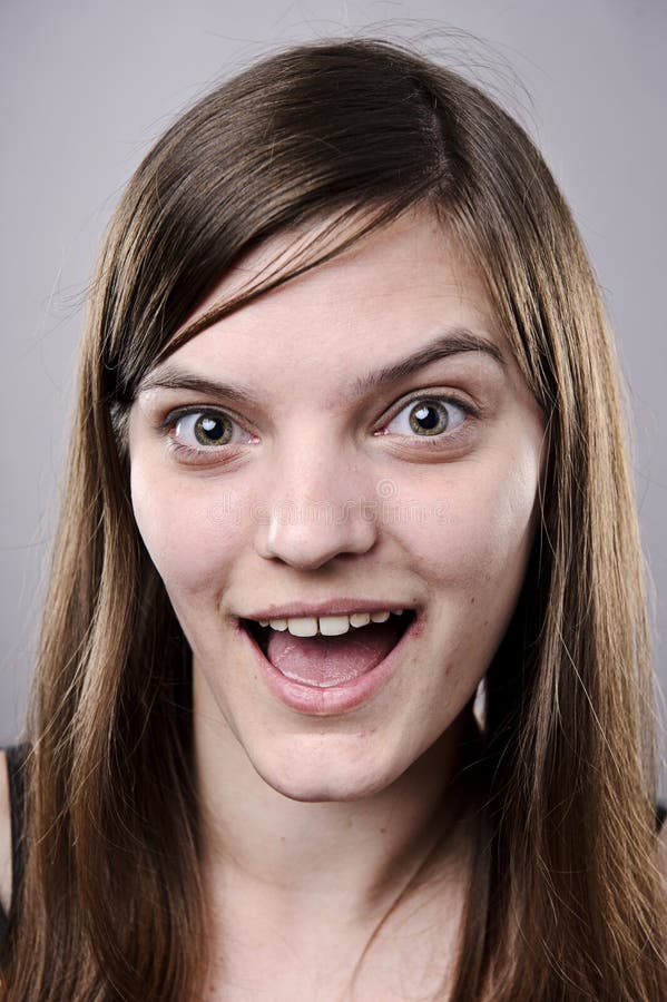 Silly funny face stock photo. Image of pulling, girl - 16575268