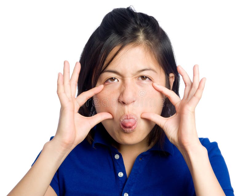 Silly girl stock photo. Image of cute, brunette, model - 11162526