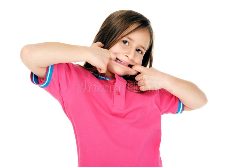 Silly girl stock image. Image of isolated, healthy, emotion - 27945007