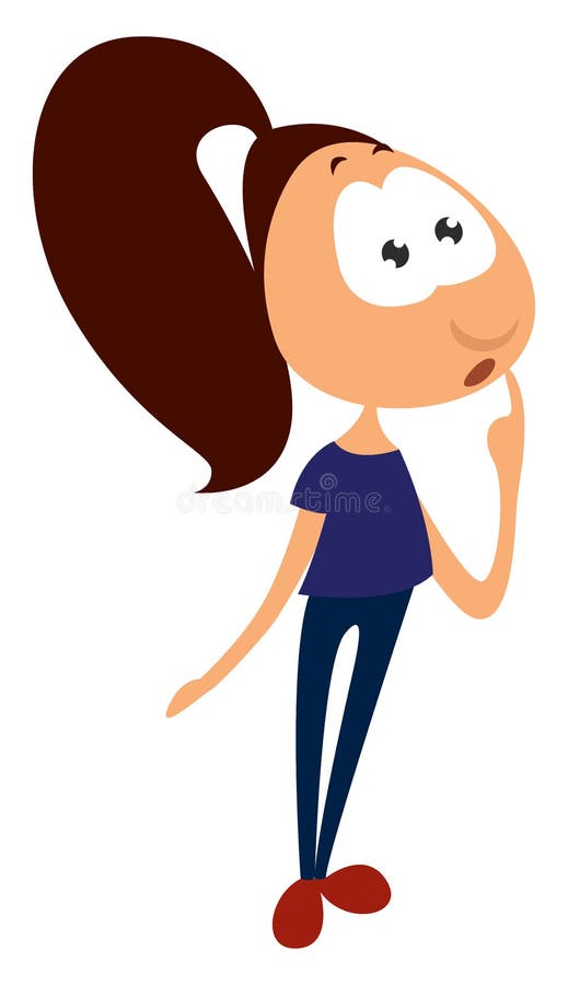 Silly girl stock vector. Illustration of shoes, meadow - 10647914