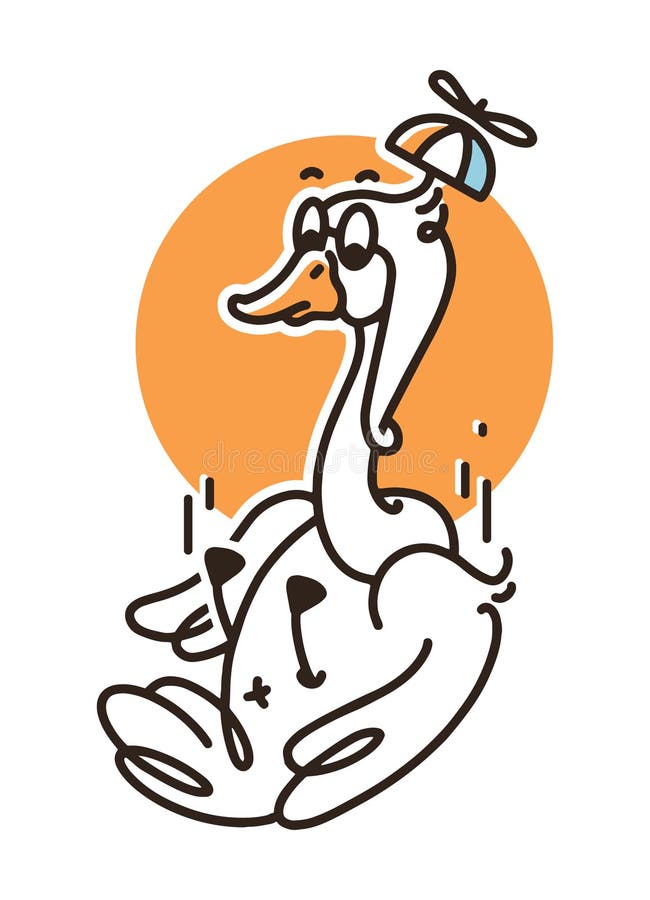 Silly Goose Vector Illustration Stock Vector - Illustration of shirt ...