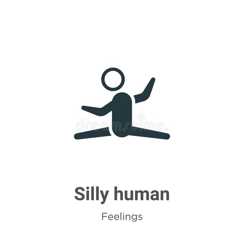 Silly Human Vector Icon on White Background. Flat Vector Silly Human ...