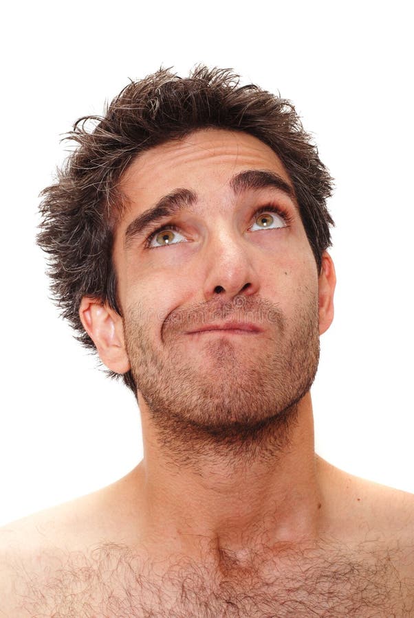 Angry man with frown stock photo. Image of emotion, handsome - 7364452