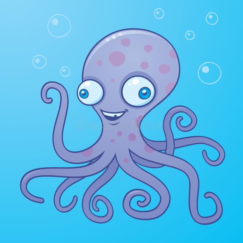 Silly Octopus stock vector. Illustration of animal, cartoon - 9102822