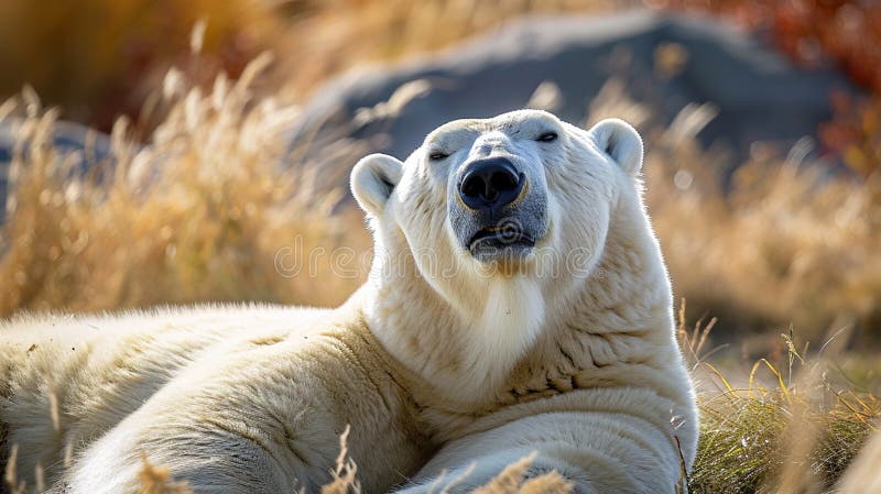 Silly Polar Bear, Funny Polar Bear. Polar Bear Sitting in a Funny Pose ...