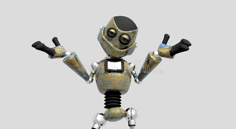 Silly robot stock illustration. Illustration of technology - 4199417