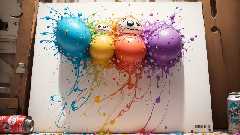 Silly String Fun.AI Generated Stock Illustration - Illustration of tell ...