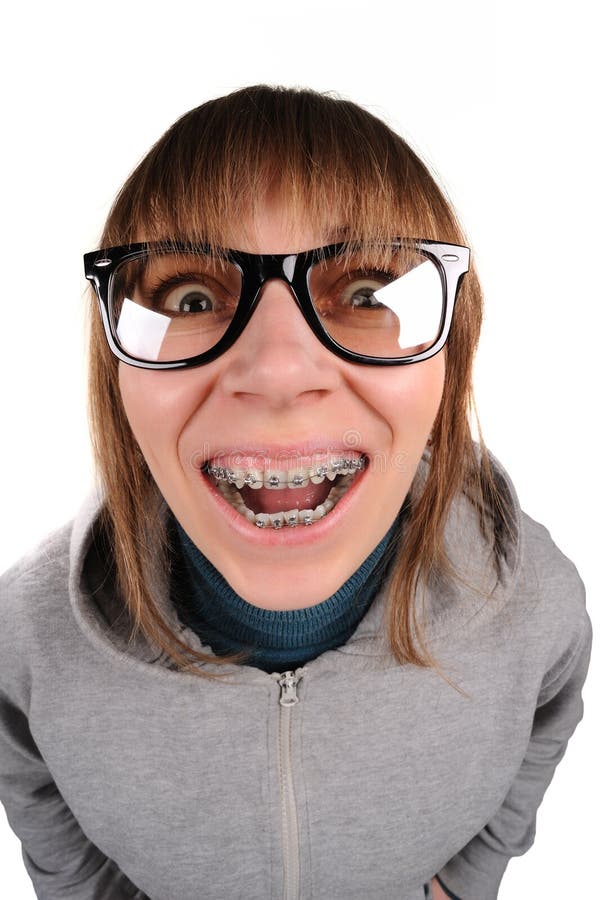 Silly student stock photo. Image of diopter, glasses - 32880980
