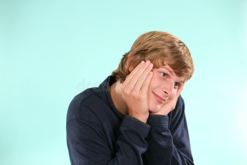 Silly teen boy stock photo. Image of casual, smile, happy - 12002048