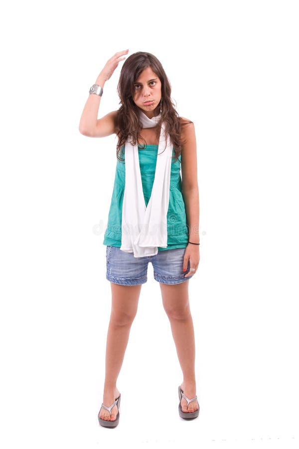 Silly woman posing stock image. Image of girl, portrait - 15143633