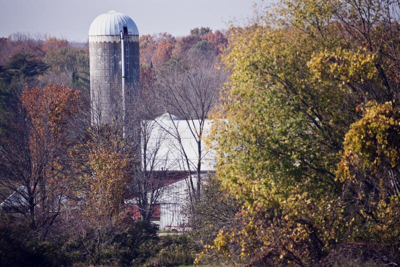 Silo stock image. Image of rural, tree, scene, autumn - 21613719