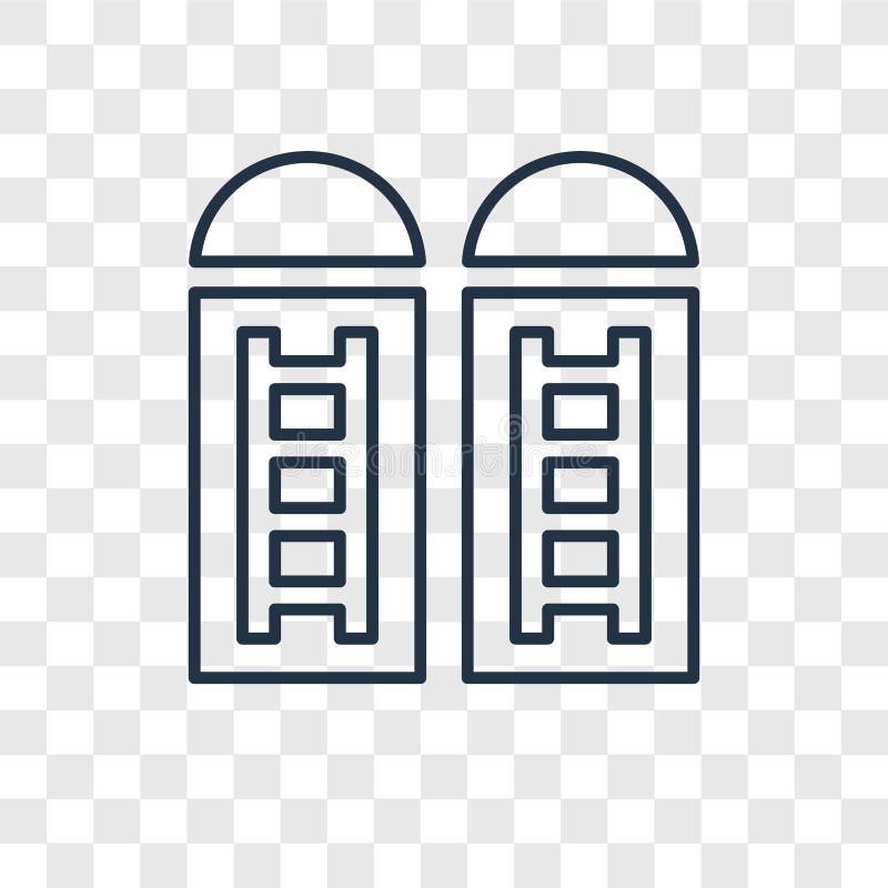 Silo Concept Vector Linear Icon Isolated on Transparent Background ...