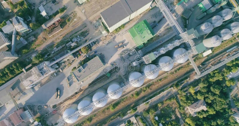 Above To Tank Farm with Oil Storage in Fields and Meadows Near Black ...