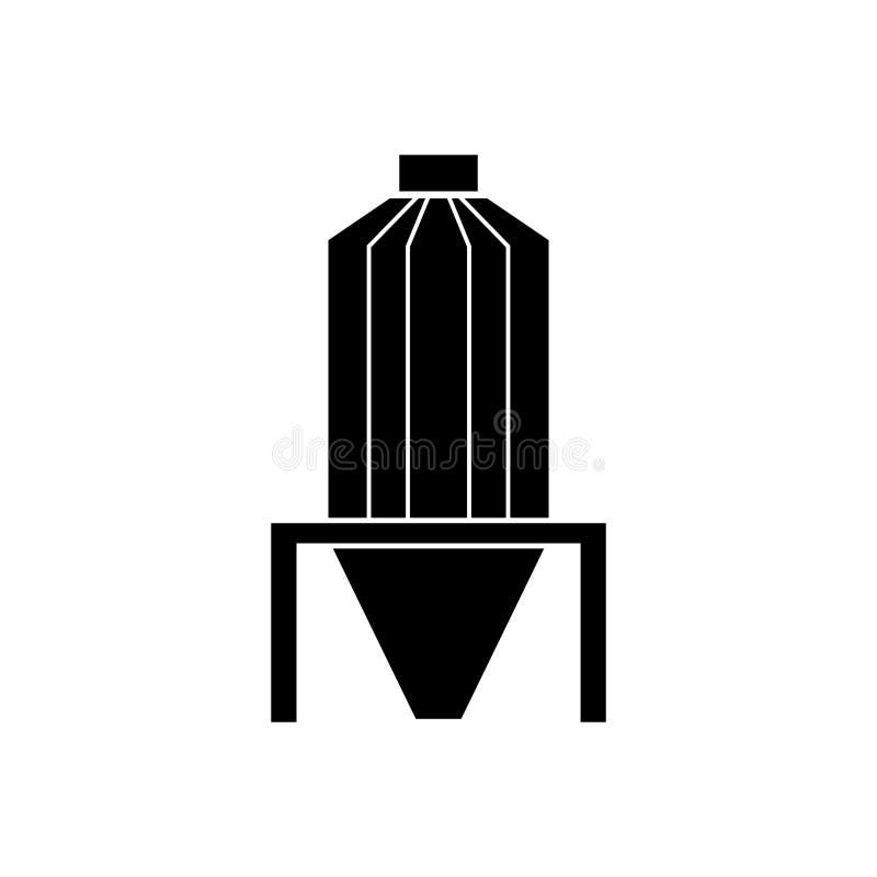 Silo icon stock vector. Illustration of simple, tank - 325896270