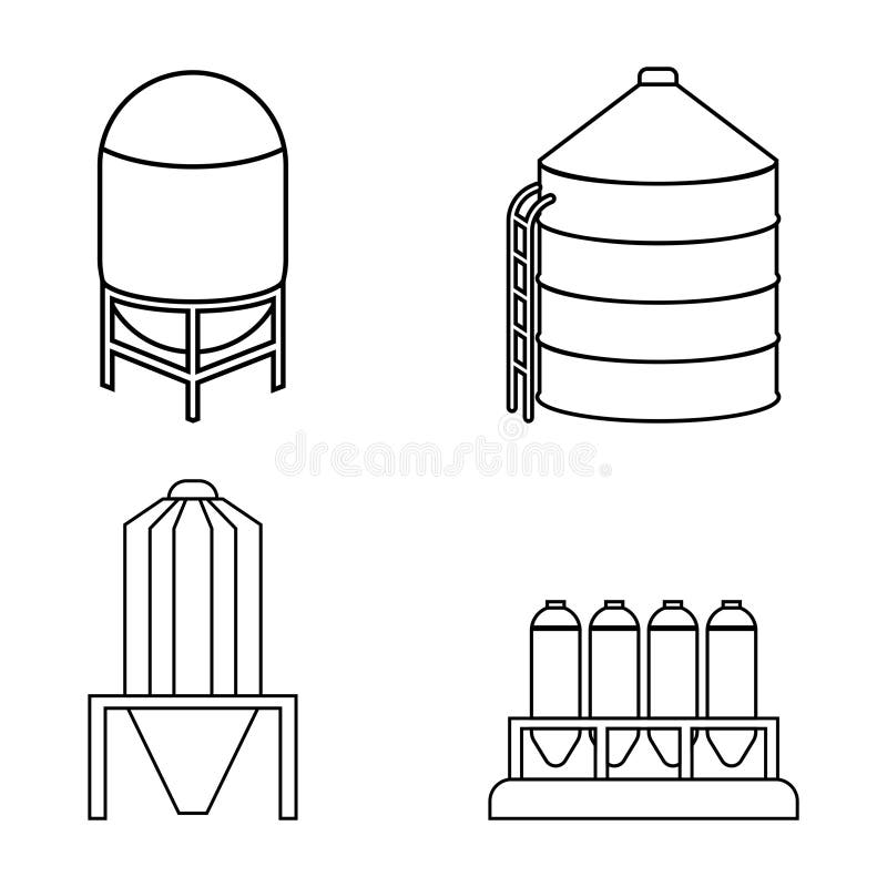 Silo icon stock vector. Illustration of silo, steel - 325896330