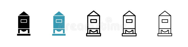 Silo Icon Vector Set on White Background Stock Vector - Illustration of ...