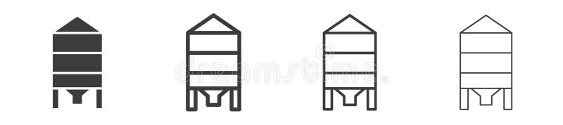 Silo Icon Vector Set on White Background Stock Vector - Illustration of ...