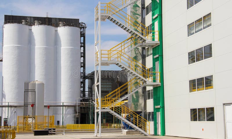 Silo, Industrial Building Exterior Stock Photo - Image of grain ...