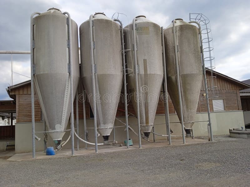 Silo for storage stock image. Image of agribusiness - 289832105