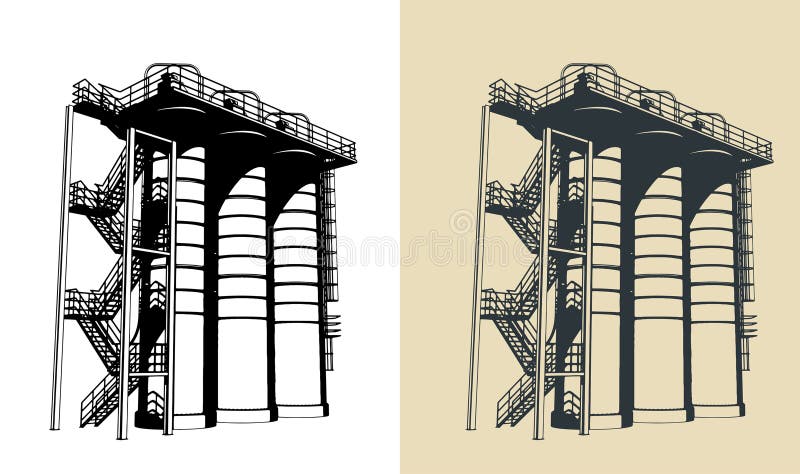 Silo Storage System Illustrations Stock Vector - Illustration of ...