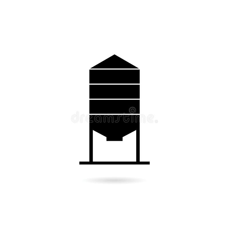 Silo-Symbol Auf Weißem Hintergrund Vektor Abbildung - Illustration von ...