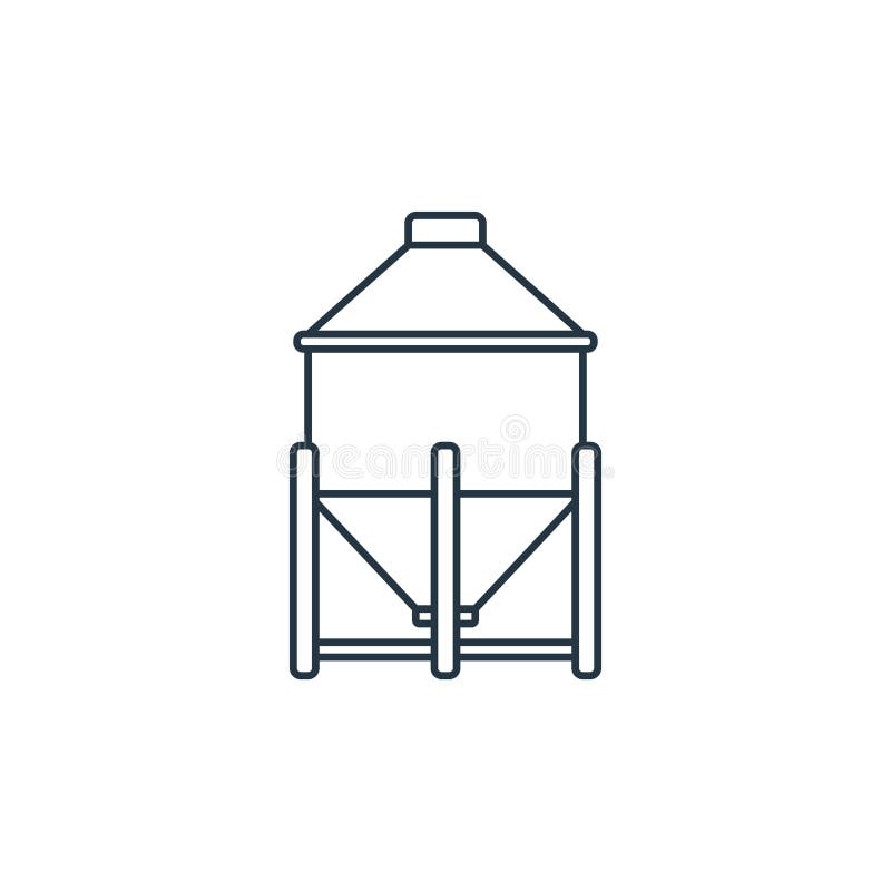 Silo Vector Icon. Silo Editable Stroke. Silo Linear Symbol for Use on ...