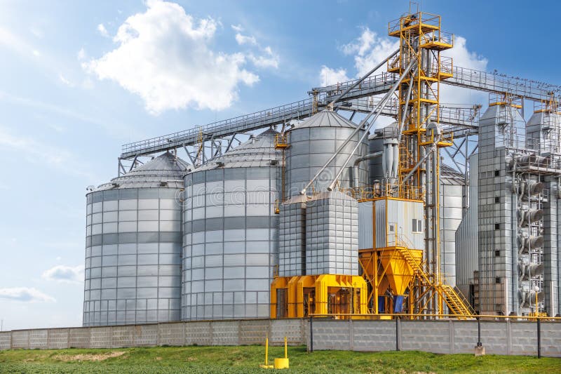 Silos on Agro-industrial Complex with Seed Cleaning and Drying Line for ...